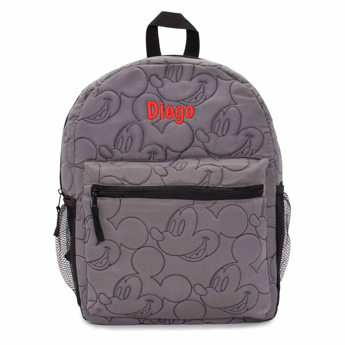 Personalized Quilted Mickey Mouse Character Backpack - 16 Inch ...