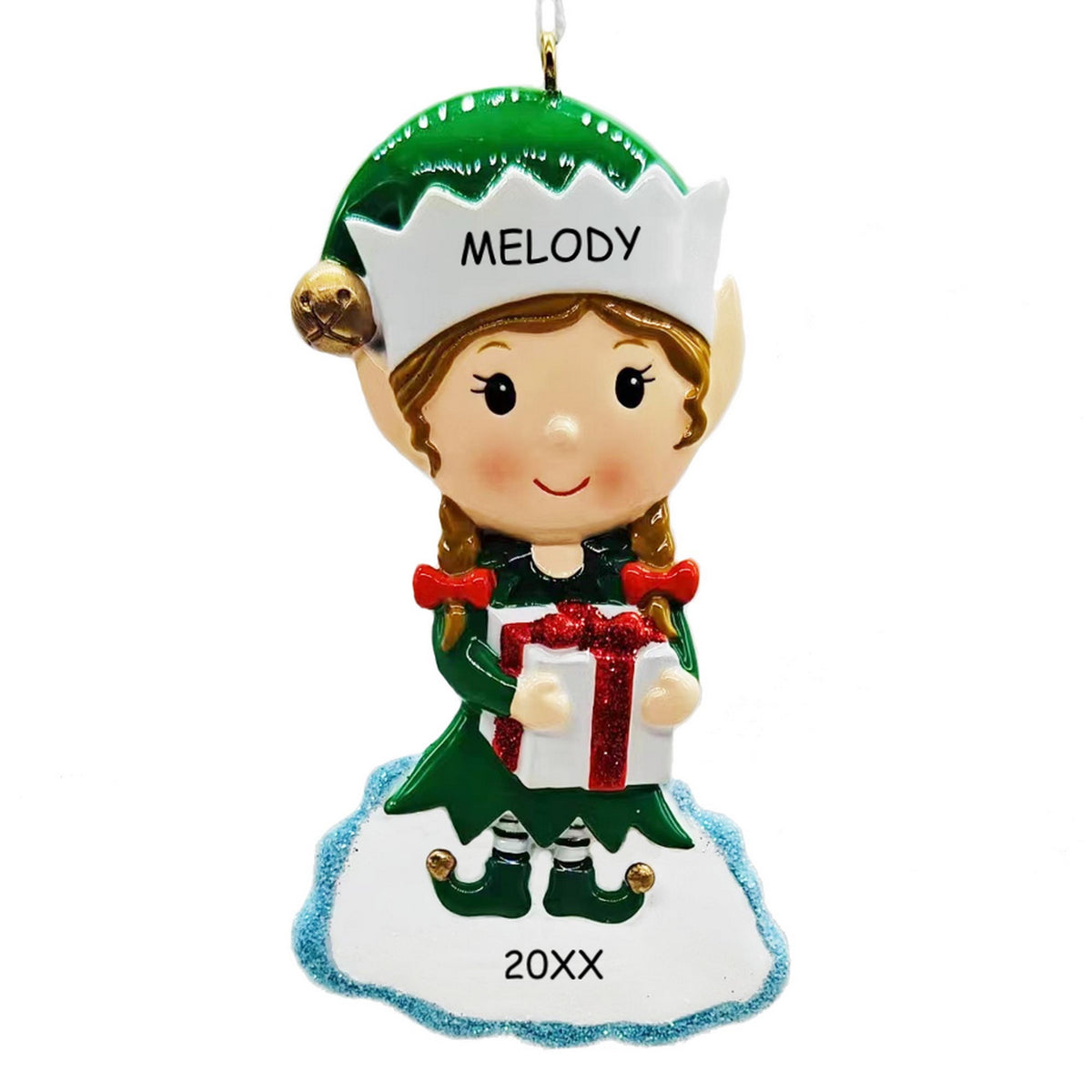 Personalized Elf Kids Ornament - Girl – Dibsies Personalization Station